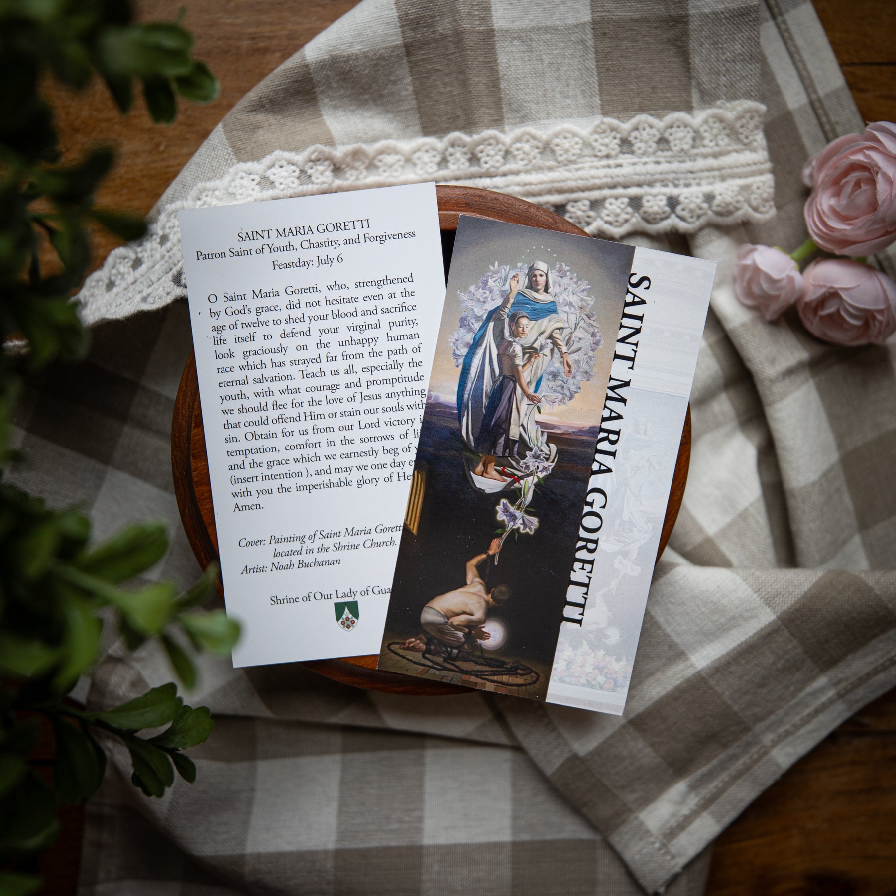 Shrine St. Maria Goretti Holy Card – Flores Mariae Gift Shop
